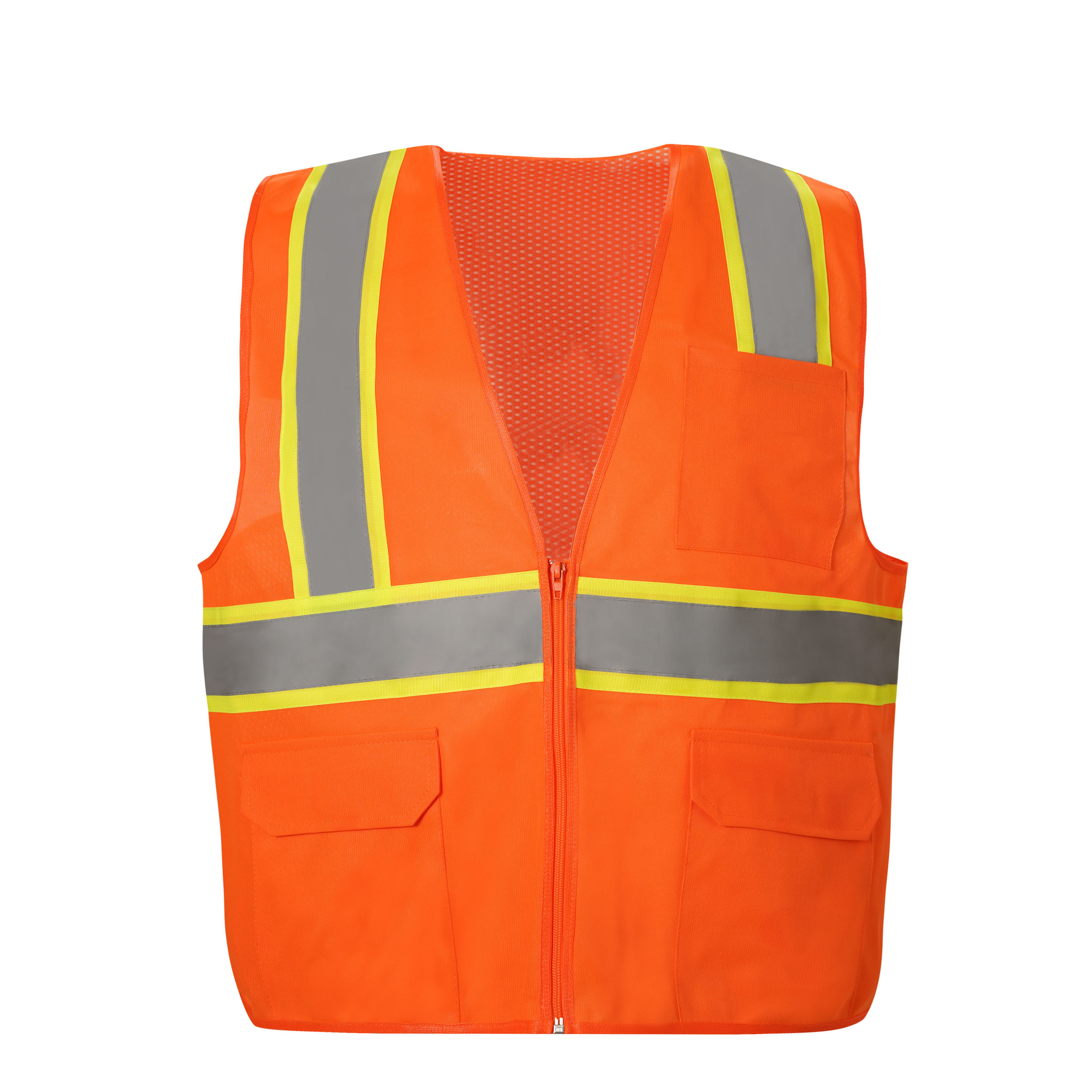Hi-Vis Breakaway Shoulders V Reflective Strips Back Safety Signal Vest ...