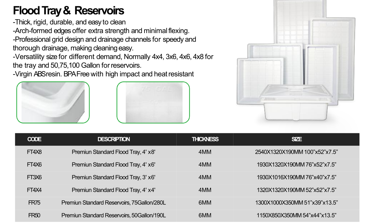 Ebb and Flow Flood Tray,Hydroponic System ebb/ flow rolling table/4x8 ... Ebb and Flow Flood Tray,Hydroponic System ebb/ flow rolling table/4x8 ...