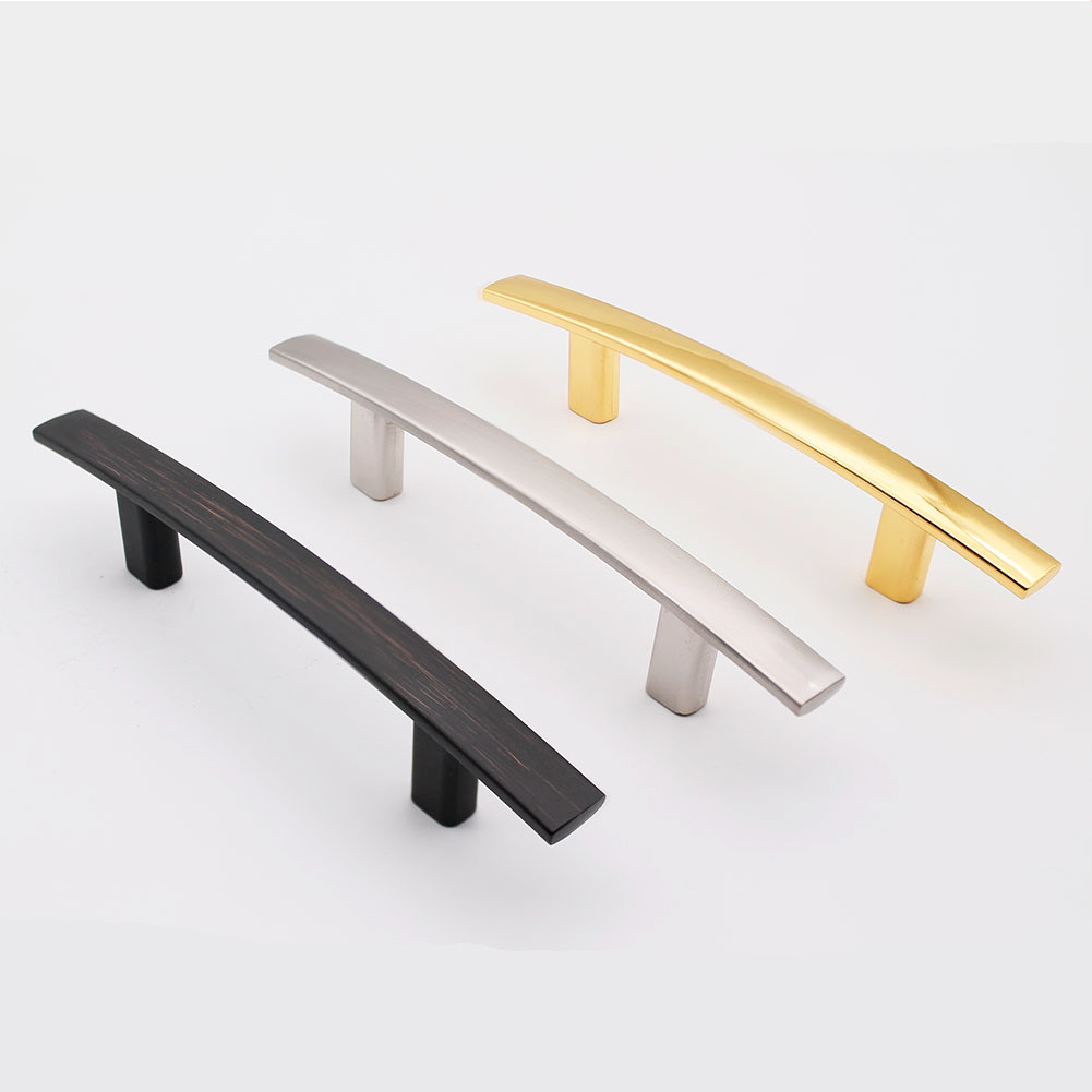 Modern Matte Black square Aluminium alloy drawer pull handles knobs ...