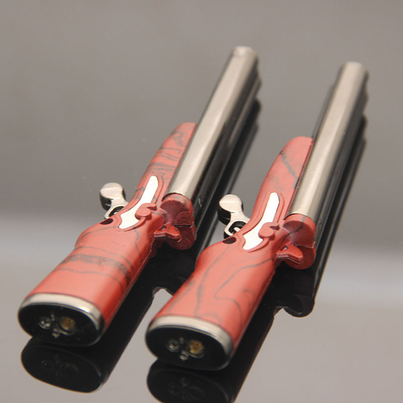 Refillable pistol Lighter Jet Flame gun shaped cigarette lighter ...