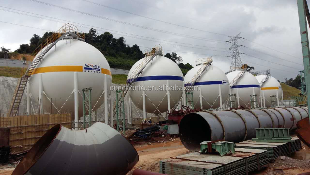 best quality 3000cbm liquefied gas lng/lpg storage spherical ball ...