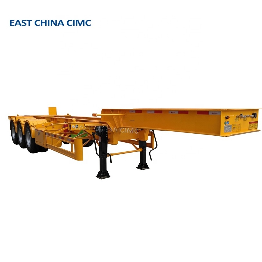 3 Axles 20ft 40ft Container Chassis Gooseneck Skeletal Chassis 40 foot Skeleton Trailer Truck ...