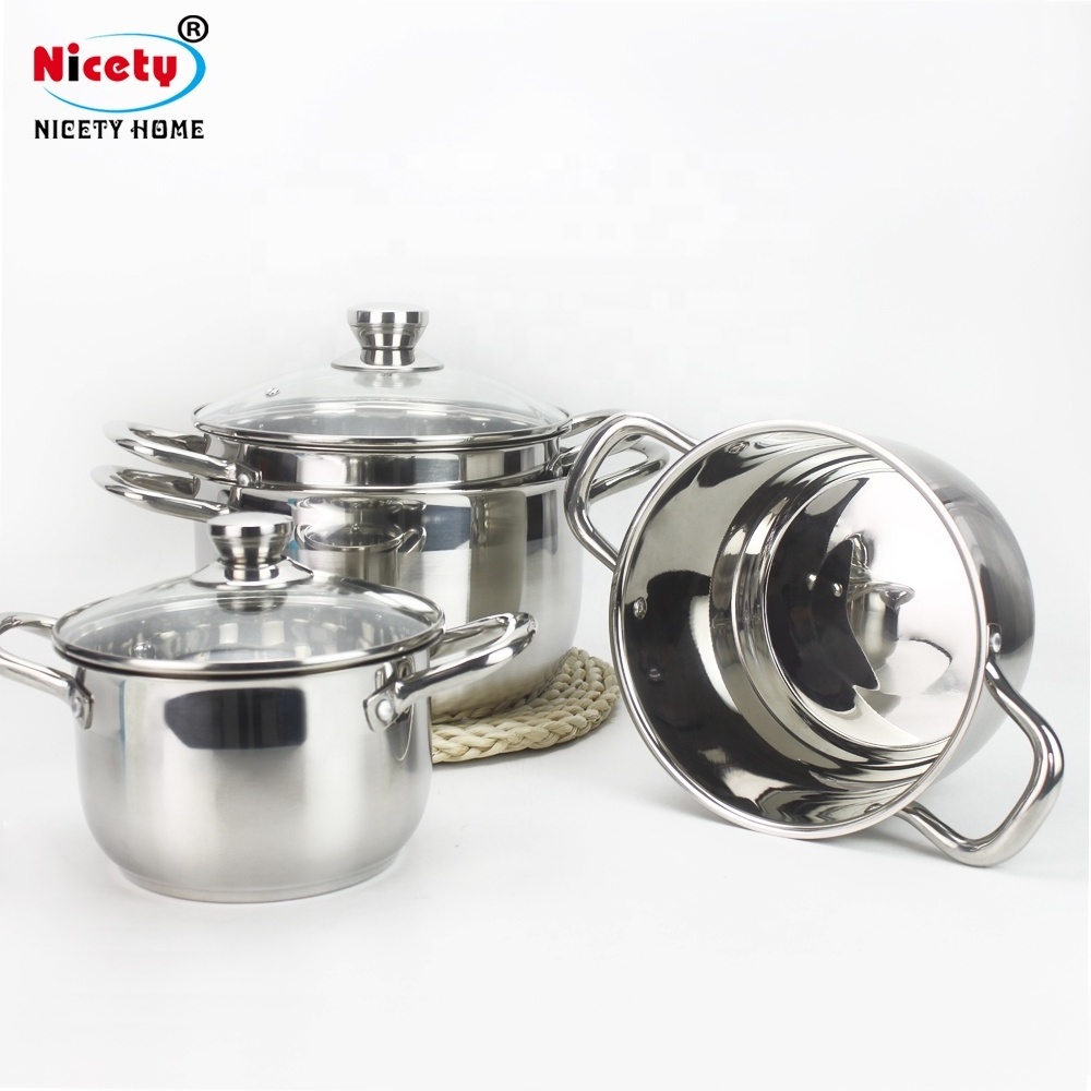 German style 5ply stainless steel glass cookware sets | Bestsuppliers.com