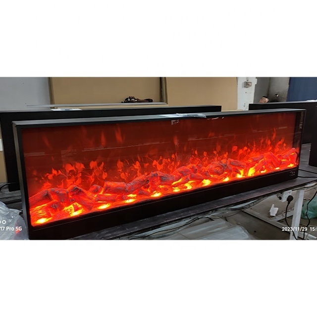 Modern Wood Stove Wall Mounted White Marble Led Used Electric Fireplace ...