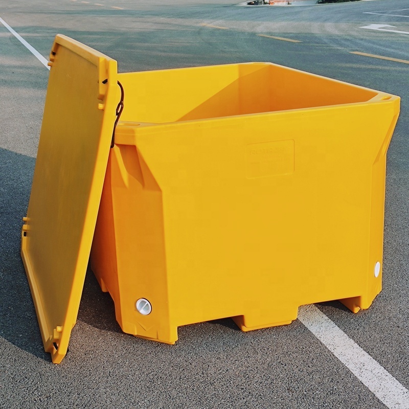 Customized big ice box commercial rotomold cooler fish storage ice bins ...