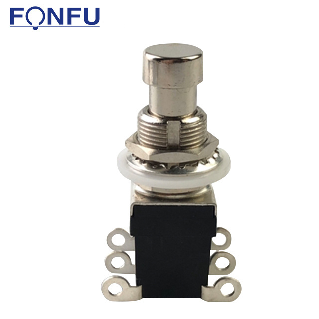 PBS-24-202 6pin 12mm latching DPDT guitar switch push button guitar ...