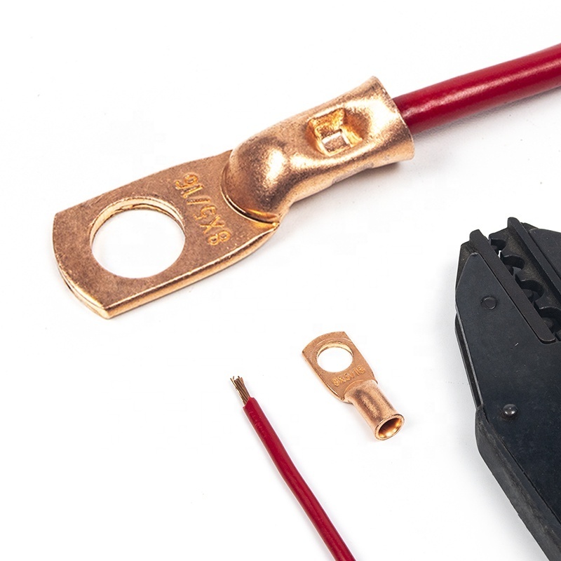 heavy duty batter terminal connector bare copper battery cable lugs 8 ...