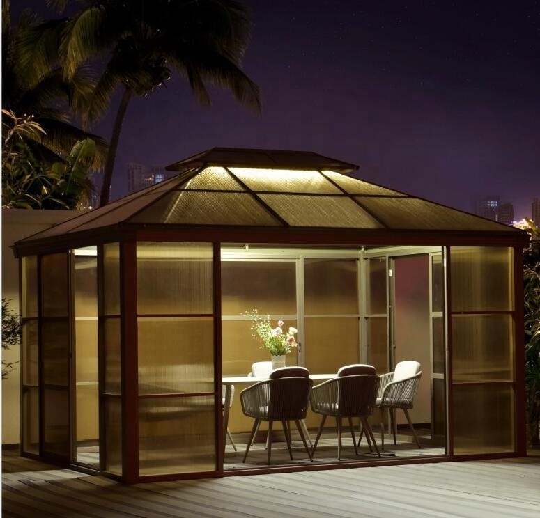 Outdoor Aluminum Sun Room Modern Design House Gazebo Gazebos For Patio ...