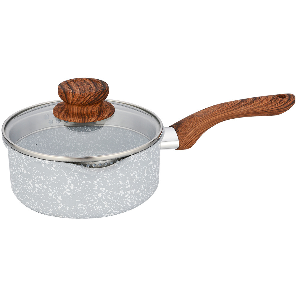 Kitchen cooking pot With Wooden Handle non stick cooking pot cookware ...