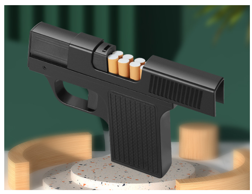 Creative Refillable Lighter Jet Flame Inflatable Pistol Model Cigarette ...