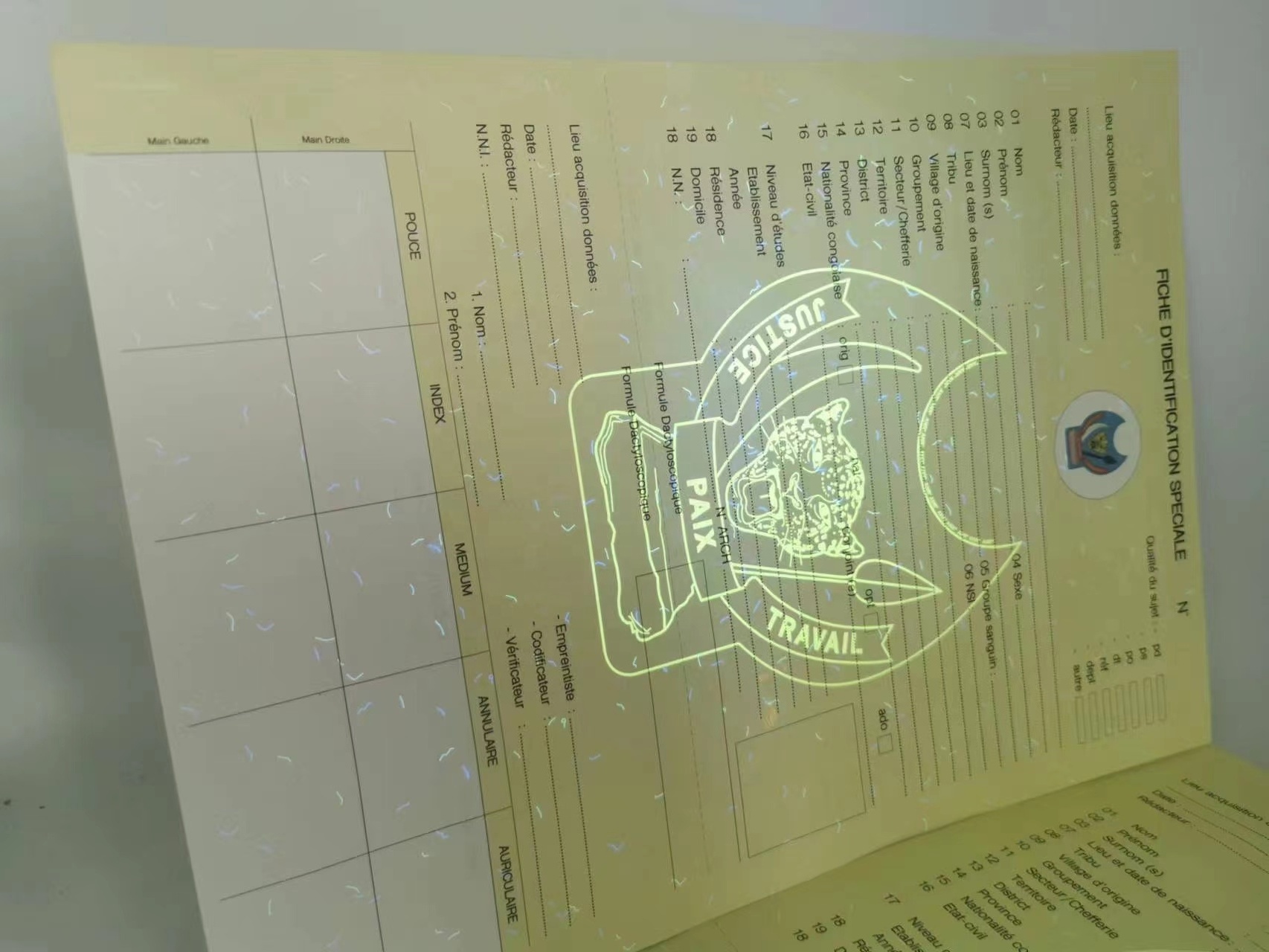 Custom Security Certificate Paper UV invisible fiber watermark paper ...