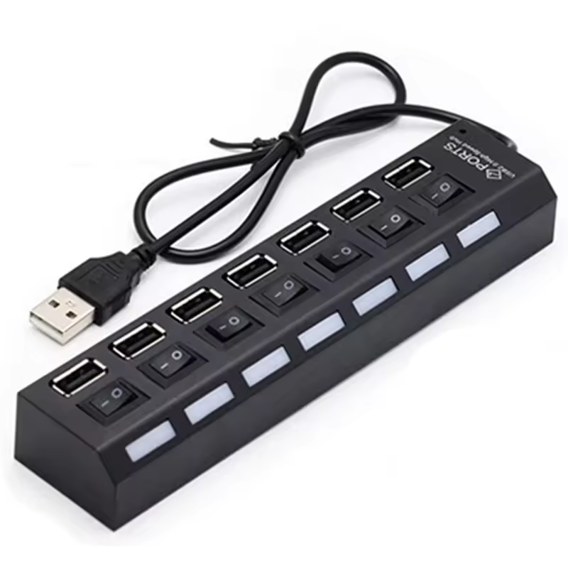 Hot USB HUB 2.0 Splitter Multi USB 2.0 HUB USB 7 Port Multiport Hab PC ...