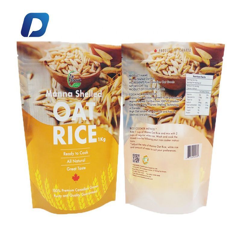 10kg Rice Packaging Bag Stand Up Pouch With Zipper Window For Packaging ...