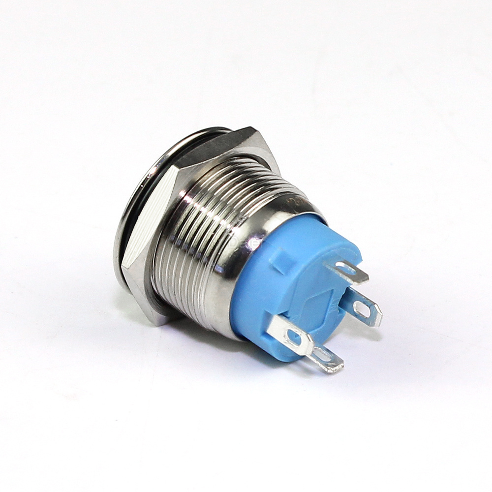 19mm Waterproof Electrical Power Symbol Ring Lighted Metal Push Button ...
