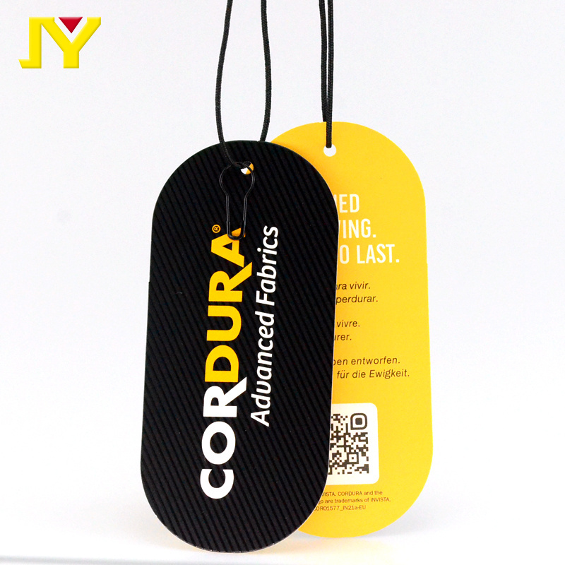 Cheap custom design printing name logo paper garment hangtag labels ...