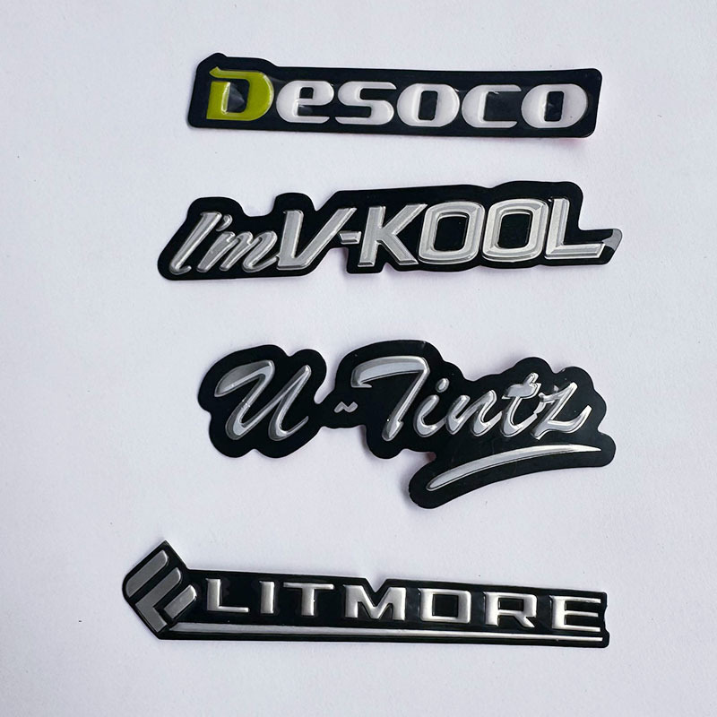 Custom Car Emblem Letters Sticker DIY 3D Chrome Small Badge Decal ...
