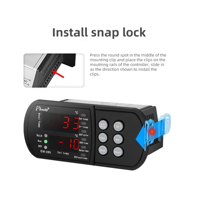 Ewelly EW-285 Digital Freezer controller with NTC Sensor Refrigeration Temperature Controller ...