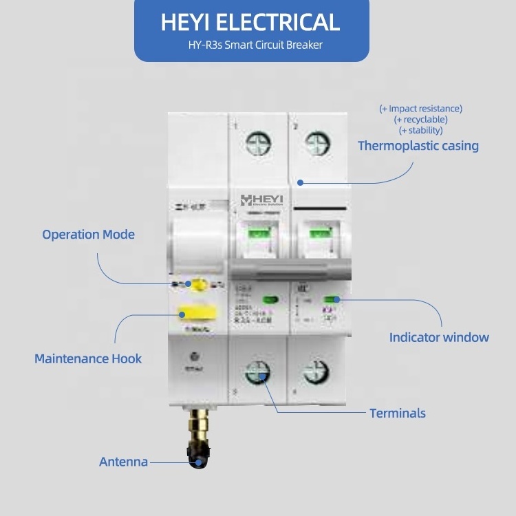 HEYI ASCT HY-R3s wifi electric smart breakers 63 amp breaker ...