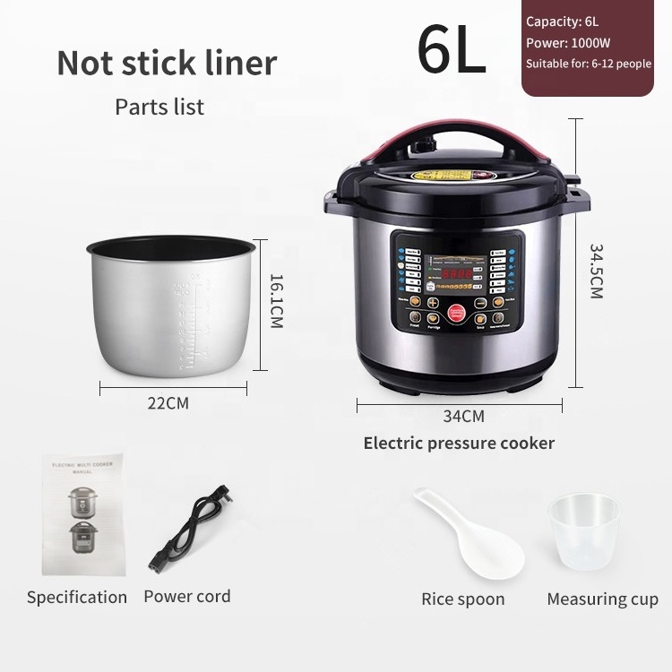 Pressure Cookers Electric Stainless Steel Home 5Litre 6L 8L 12L ...