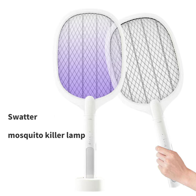 Electric Fly Swatter Bug Zapper USB Rechargeable Mosquito Racket with ...