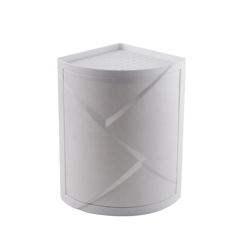 Plastic Waterproof Bathroom 360 Degree Rotating Triangle Storage Rack ...