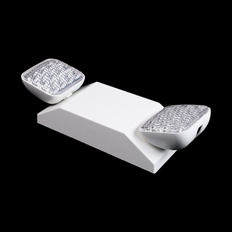 Dual Head Adjustable Emergency Light With Backup Battery Wall Mounted ...