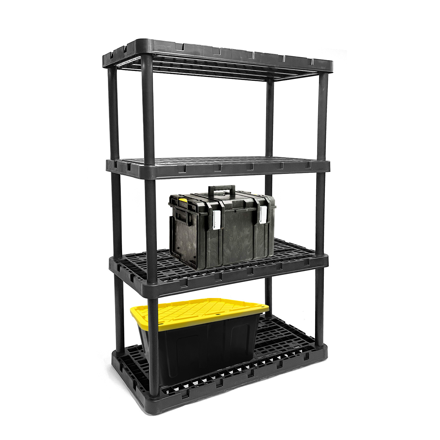 Plastic Shelving Adjustable 3 4 5 Shelf Tier Heavy Duty storage rack ...