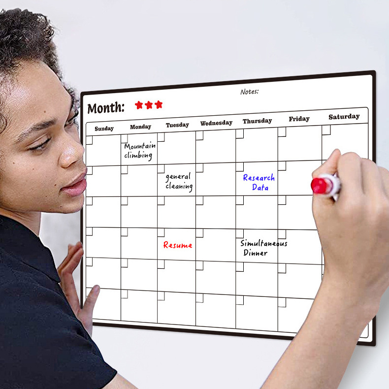2024 Customized planner dry erase magnetic whiteboard wall calendar ...