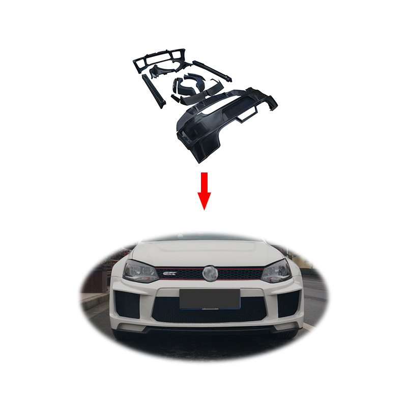 Carbon fiber front rear bumper set wide bodykit Rear Diffuser side ...