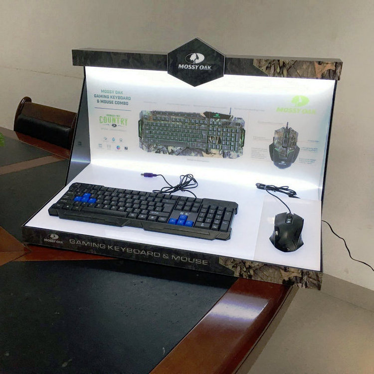 customize store display stand acrylic display with led lighted Keyboard ...