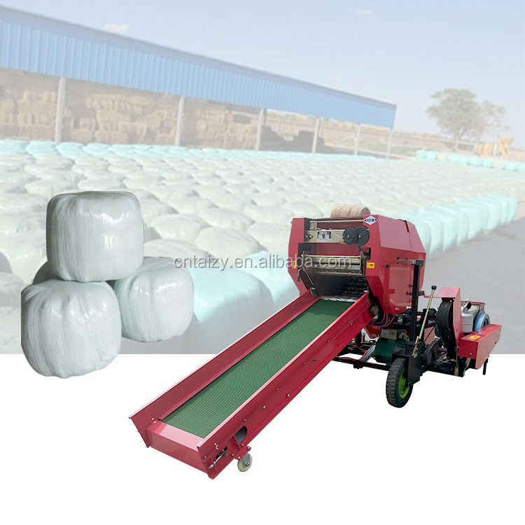 mini roll round hay alfalfa baler twine small bale wrapper for sale ...