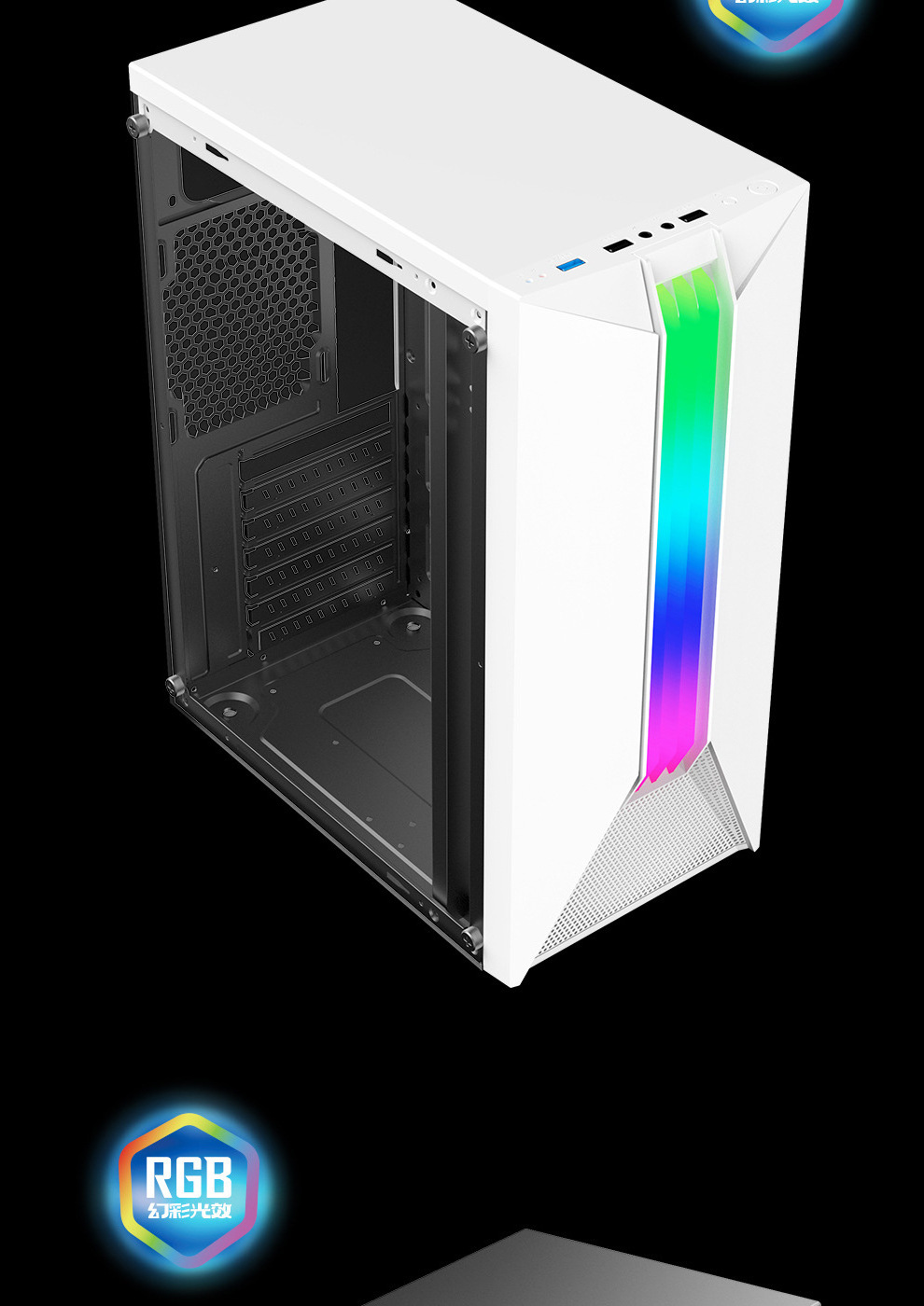 2024 Factory Hot Selling Design Computer Casing Pc MICRO ATX/Black ...
