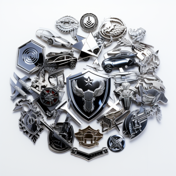 2024 New Wholesale Chrome Metal Car Emblems Custom Abs Matte Front ...