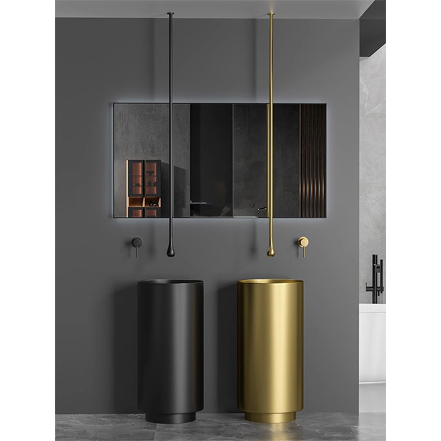 Hotel Gold Ceiling Lifting Water Drop Wall Mounted Handle Faucet ...