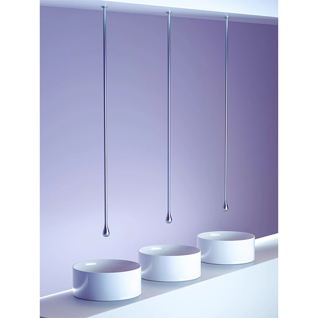 Hotel Gold Ceiling Lifting Water Drop Wall Mounted Handle Faucet ...