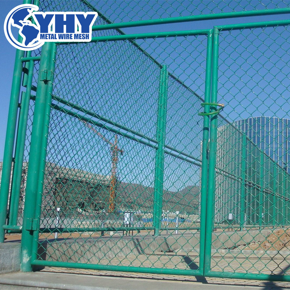 green pvc removable chain link soccer field fence for sport ground ...
