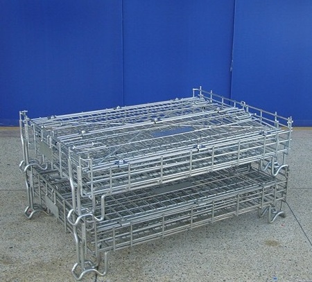 Customized Heavy Duty Collapsible Wire Mesh Cages Wire Cages, Pallet ...