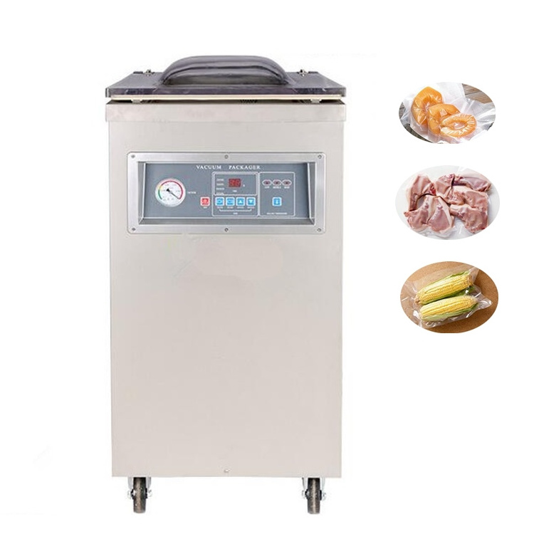 Semi automatic fresh fruits meat seafood vacuum machine single chamber ...
