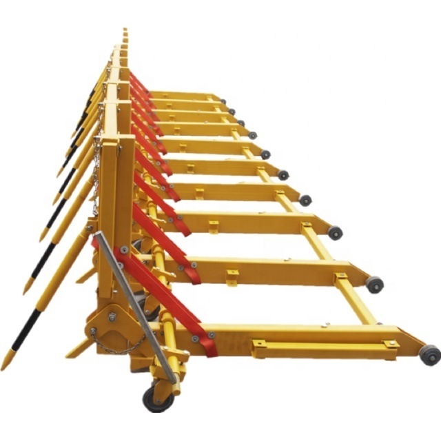 Mobile security barrier toolless installation flexible length modular ...