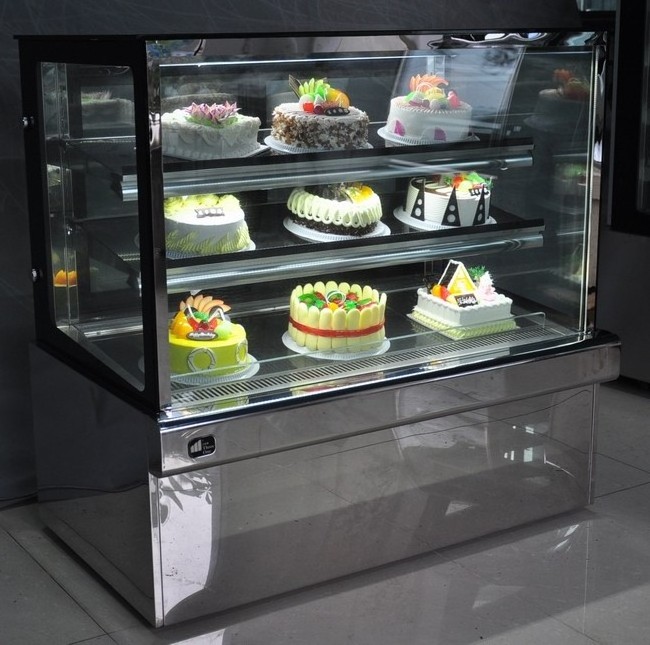 Cake display showcase refrigerator for bakery shop used/Bakery display ...