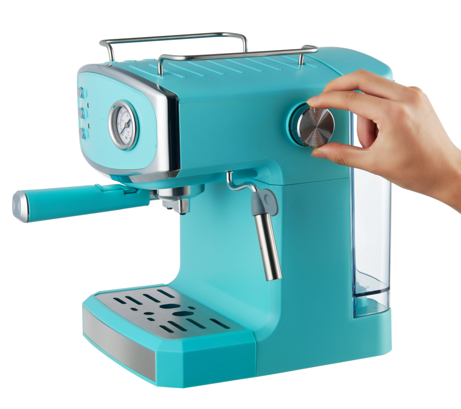 Beautiful Italian blue color Semi-automatic Home Coffee Maker Machine ...