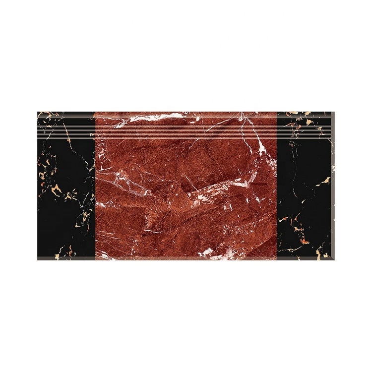 1000*300 Non Slip Porcelain Marble Red Glazed Stairs Step Floor Tiles ...