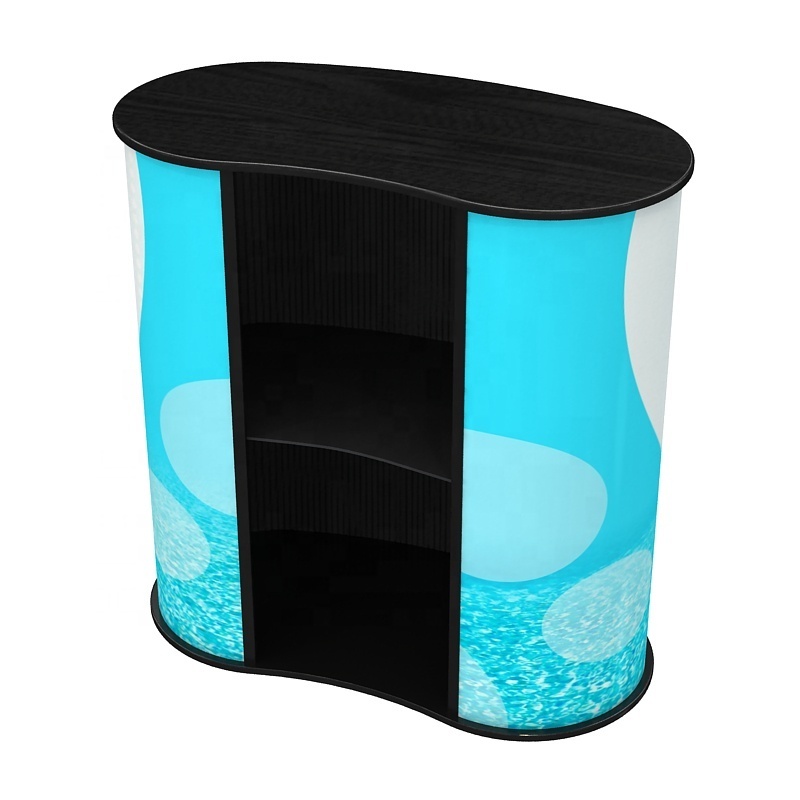 Kidney Bean Shaped Portable Design Pop up Podium No Tools Required ...