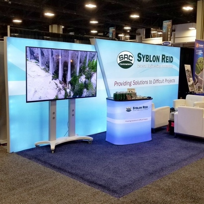 New Design Led Trade Show Booth Tension Fabric Trade Show Led Backlit ...