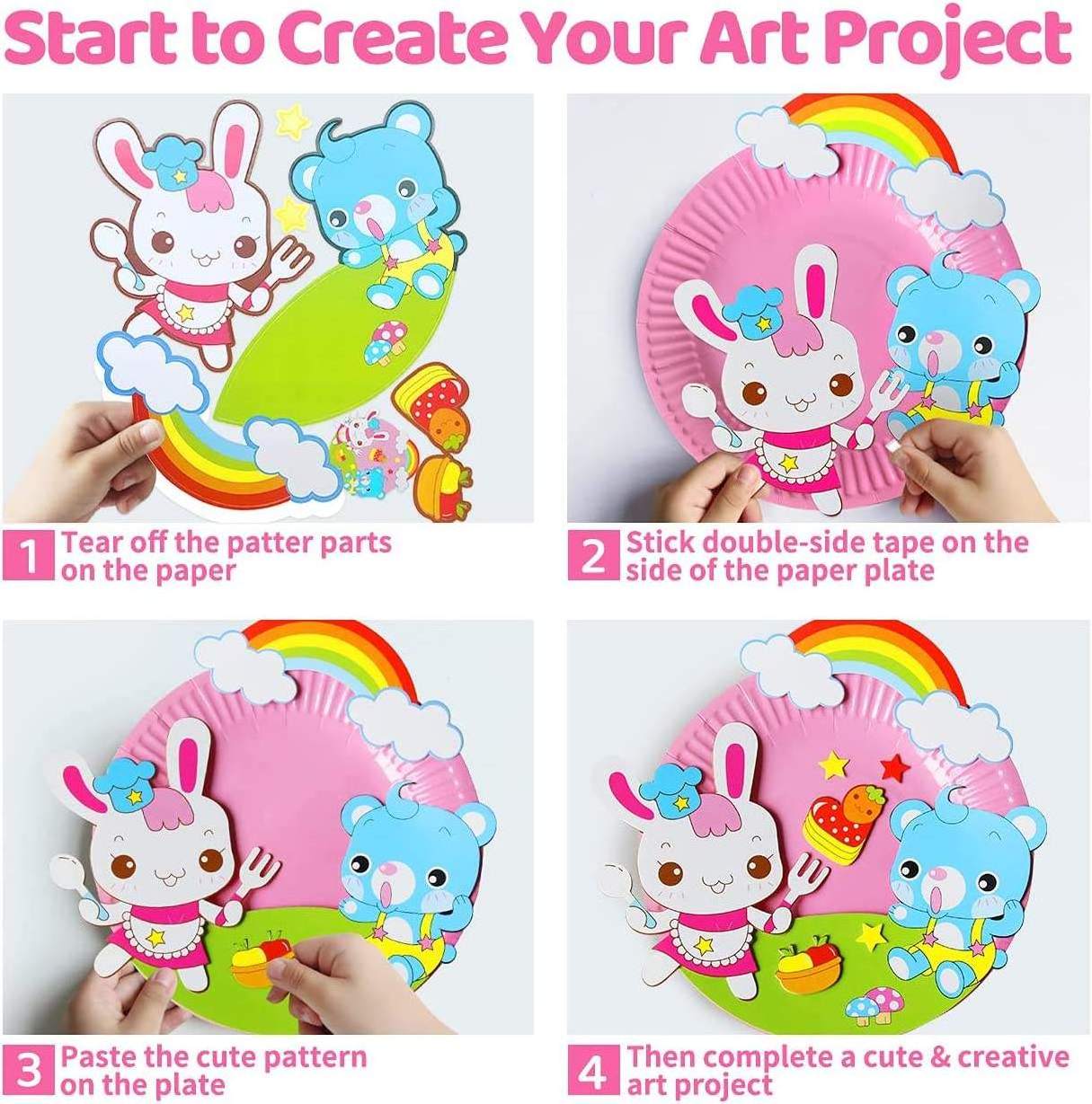 OEM/ODM Hot Sales Paper Craft Kit for Kids Funny DIY Animals Paper Art ...
