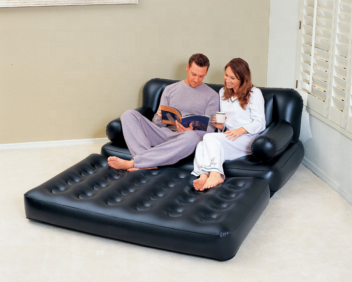 Bedroom furniture 5 in 1 inflatable air sofa Outdoor inflatable sofa bed durable multi function PVC sofa bed Adult Toys Game BestSuppliers