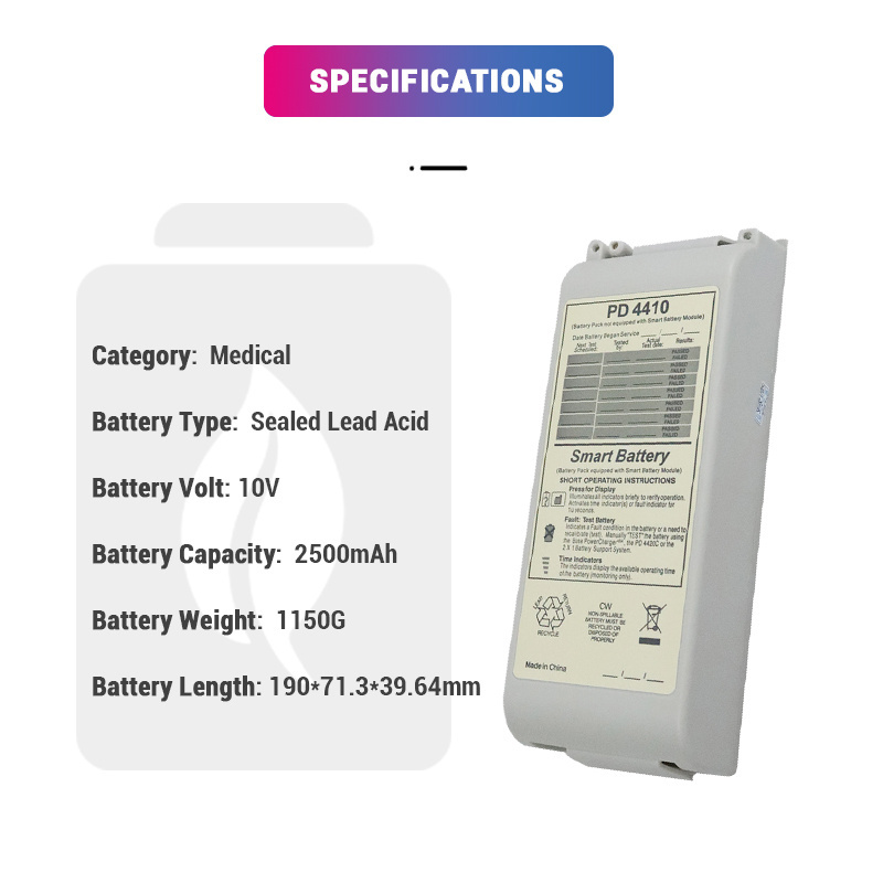 Sealed Lead Acid 10V 2500mAh Replacement PD4410 Z5603 Battery for ...