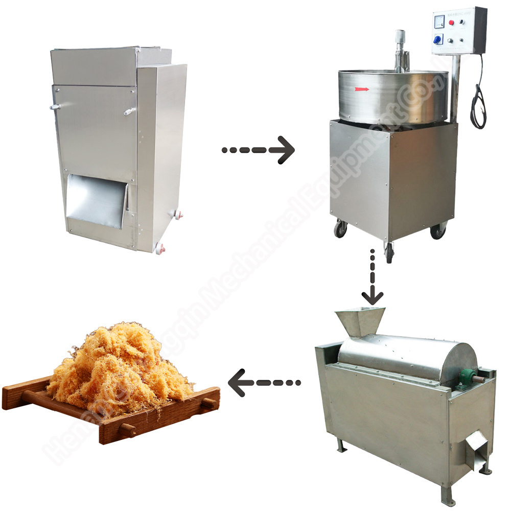 Shredded fish and meat meat floss frying machine dry cooker pan ...