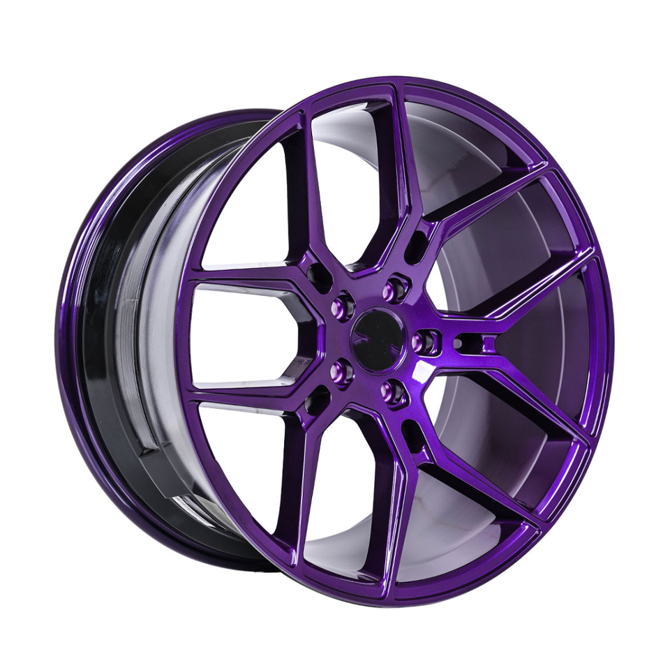 Concave Wheels Staggered Dark Purple Metallic Rims 20 Inch 5 Holes Rims ...
