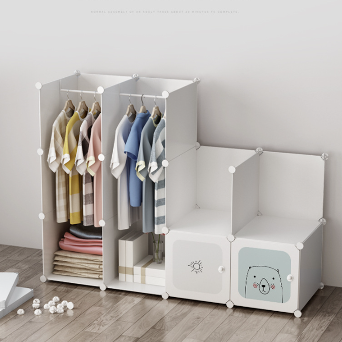 Modern customized bedroom foldable plastic cupboard armario cabinet ...